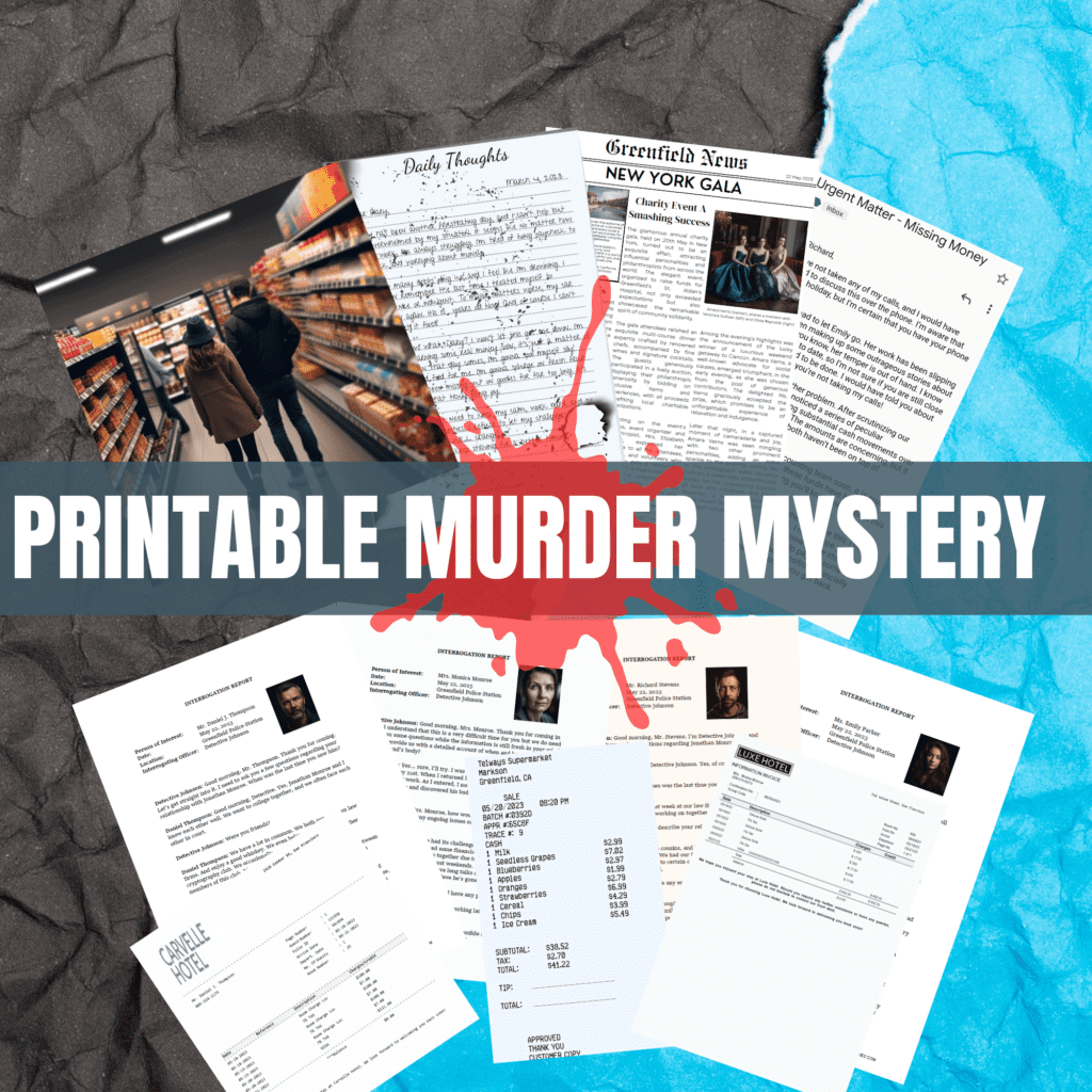 Murder Mystery puzzles - Print Mysteries