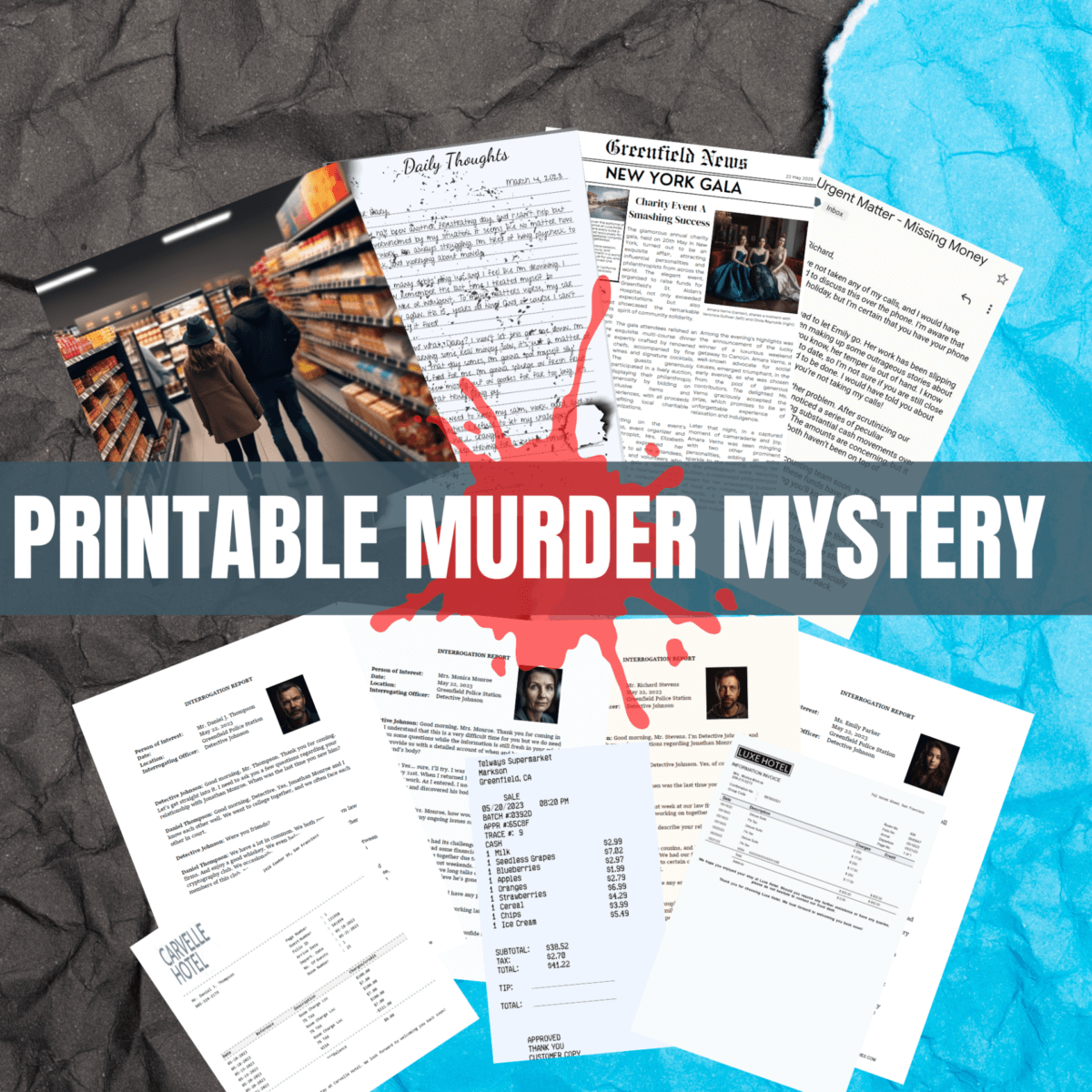 Murder Mystery puzzles - Print Mysteries